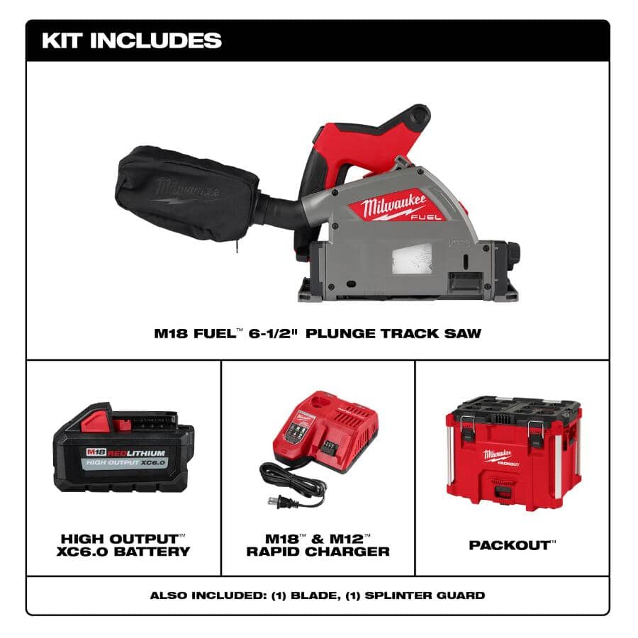 MILWAUKEE M18 FUEL 6-1/2" Plunge Track Saw Kit | Home Hardware