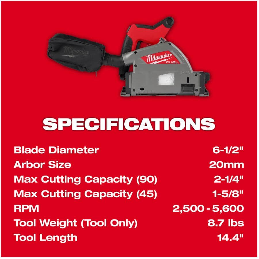 MILWAUKEE M18 FUEL 6-1/2" Plunge Track Saw Kit | Home Hardware