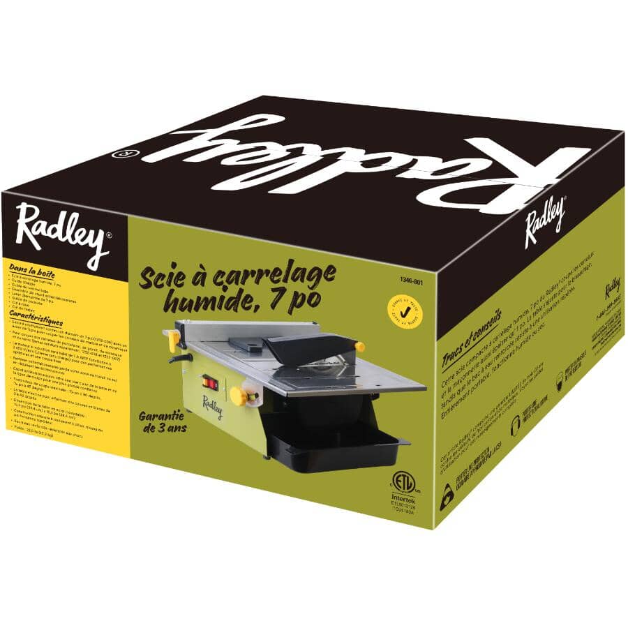 RADLEY 7" Tabletop Wet Tile Saw - 5.8 Amp | Home Hardware