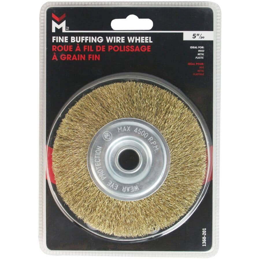 BENCHMARK 5" x 1/2" x 1/2" Fine Buffing Wire Wheel | Home Hardware