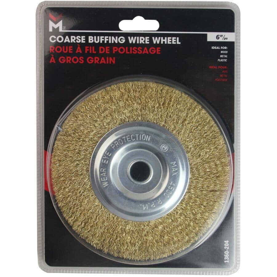 BENCHMARK 6" x 1/2" x 1/2" Coarse Buffing Wire Wheel | Home Hardware