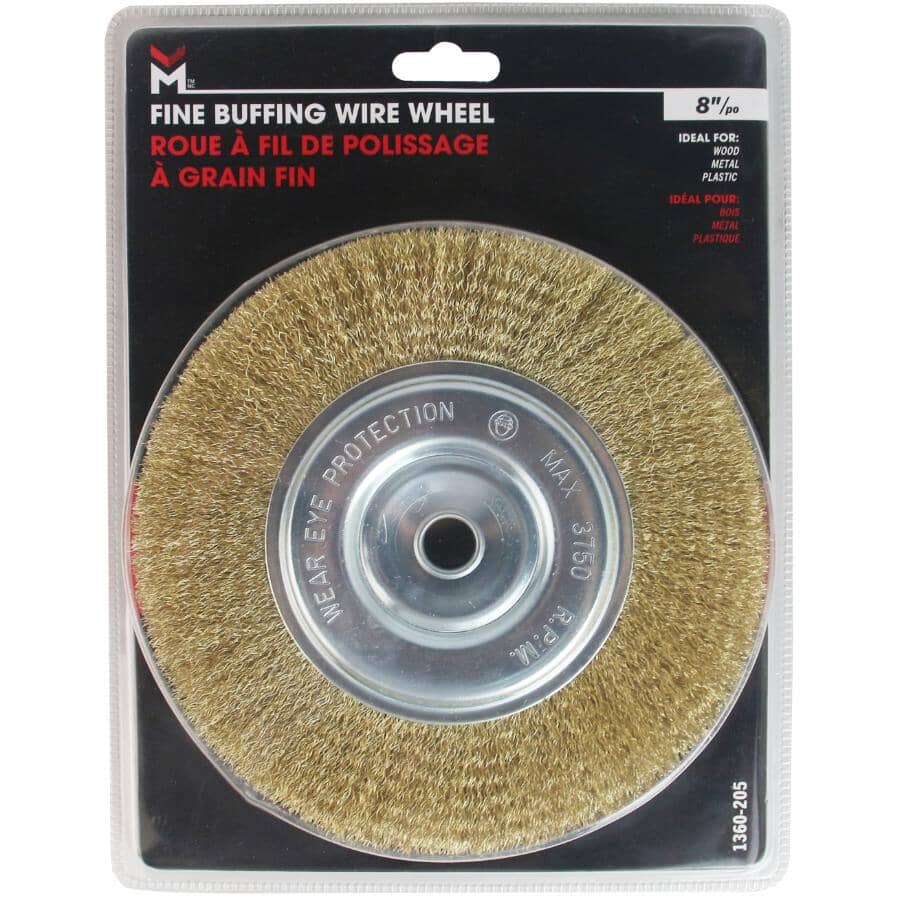 BENCHMARK 8" x 1/2" x 3/4" Fine Buffing Wire Wheel | Home Hardware