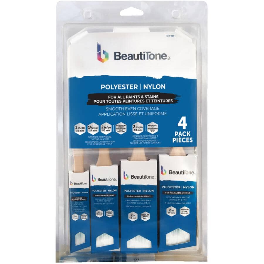 BEAUTITONE Polyester / Nylon Blend Angular & Flat Paint Brushes | Home ...