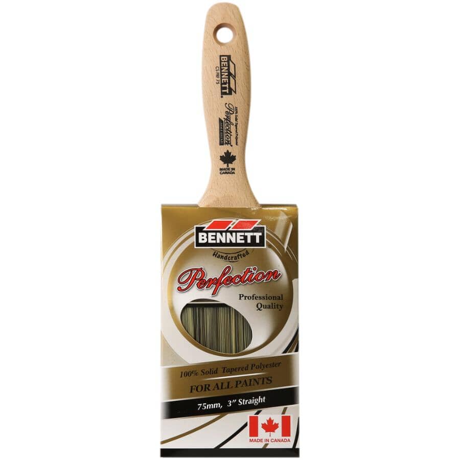 BENNETT Soft Blend Polyester Flat Paint Brush, with Short Handle | Home ...