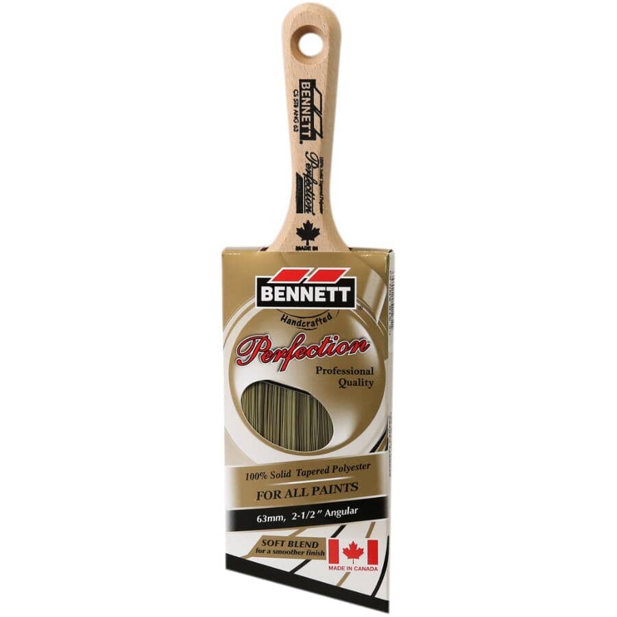 BENNETT Firm Blend Polyester Angular Sash Brush, with Short Handle ...