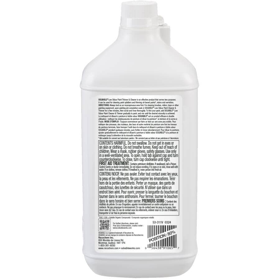 SOLVABLE Low Odour Paint Cleaner & Thinner | Home Hardware