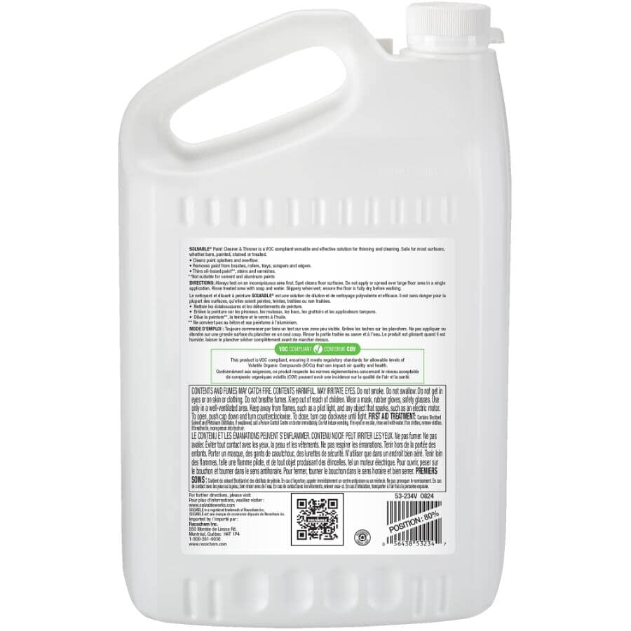 SOLVABLE Paint Cleaner & Thinner - 3.78 L | Home Hardware