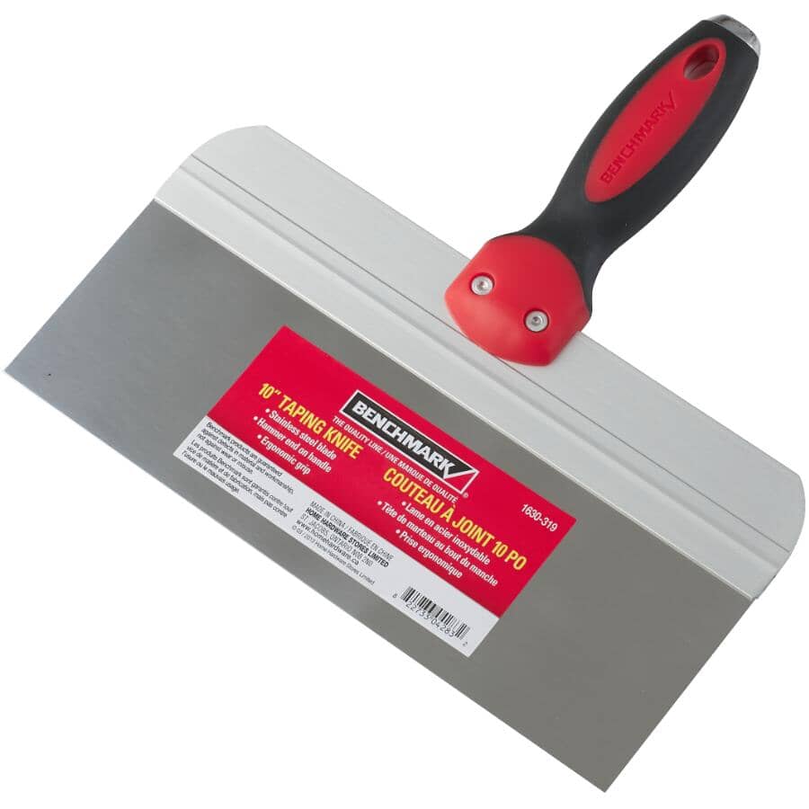 BENCHMARK 10" Stainless Steel Ergonomic Drywall Taping Knife | Home ...