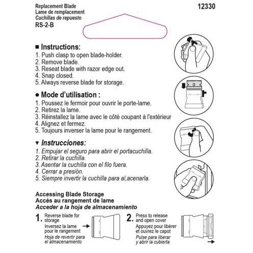 RICHARD Mini Glass Scraper with 5 Metal Blades | Home Hardware