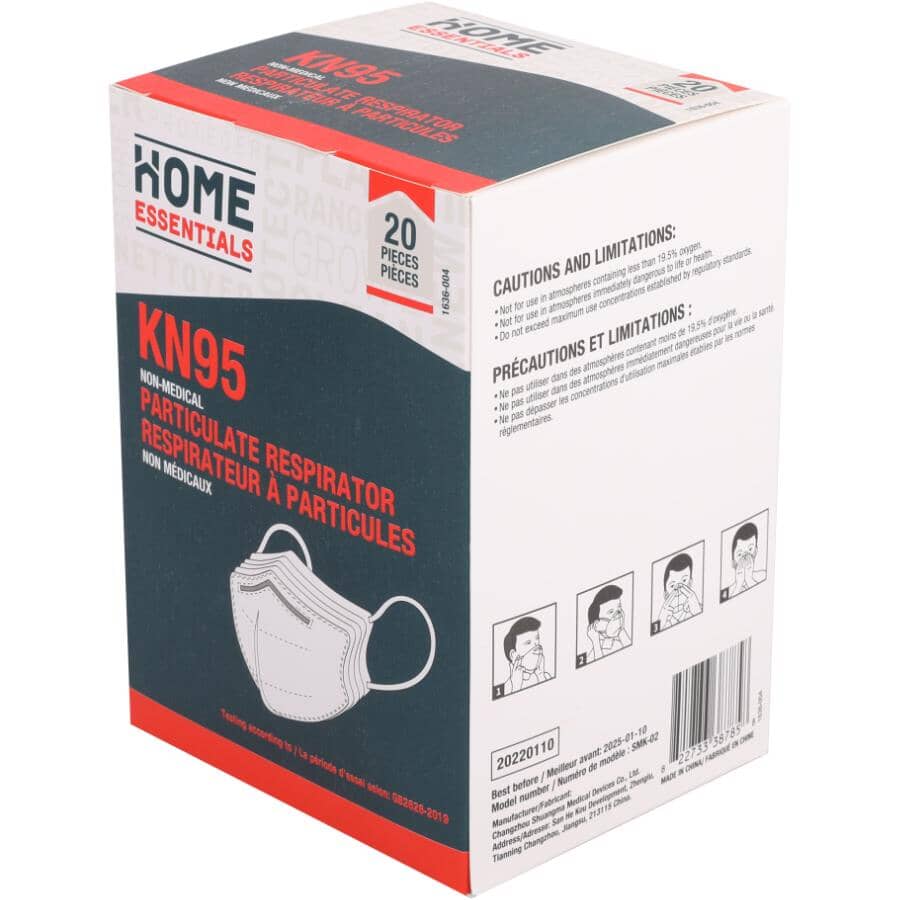 HOME ESSENTIALS KN95 Particulate Respirator Face Masks | Home Hardware