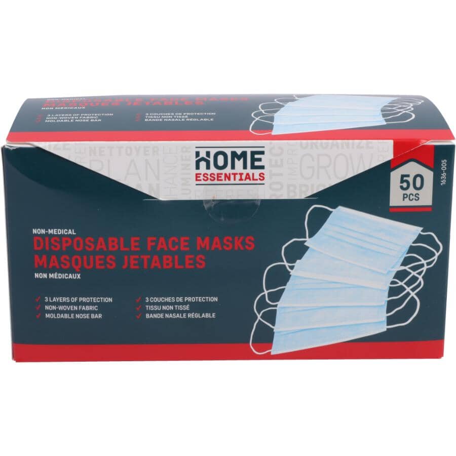 HOME ESSENTIALS Disposable 3 Layer Face Masks | Home Hardware