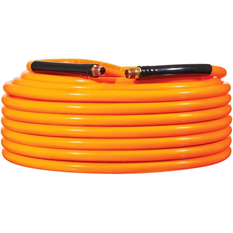 BENCHMARK 3/8" x 100' x 1/4" National Pipe Thread Orange PVC Air Hose ...