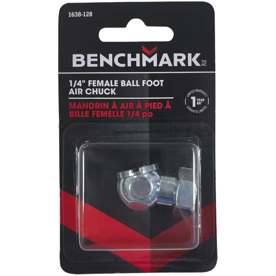 BENCHMARK 1/4" Female National Pipe Thread Ball Foot Air Chuck | Home ...