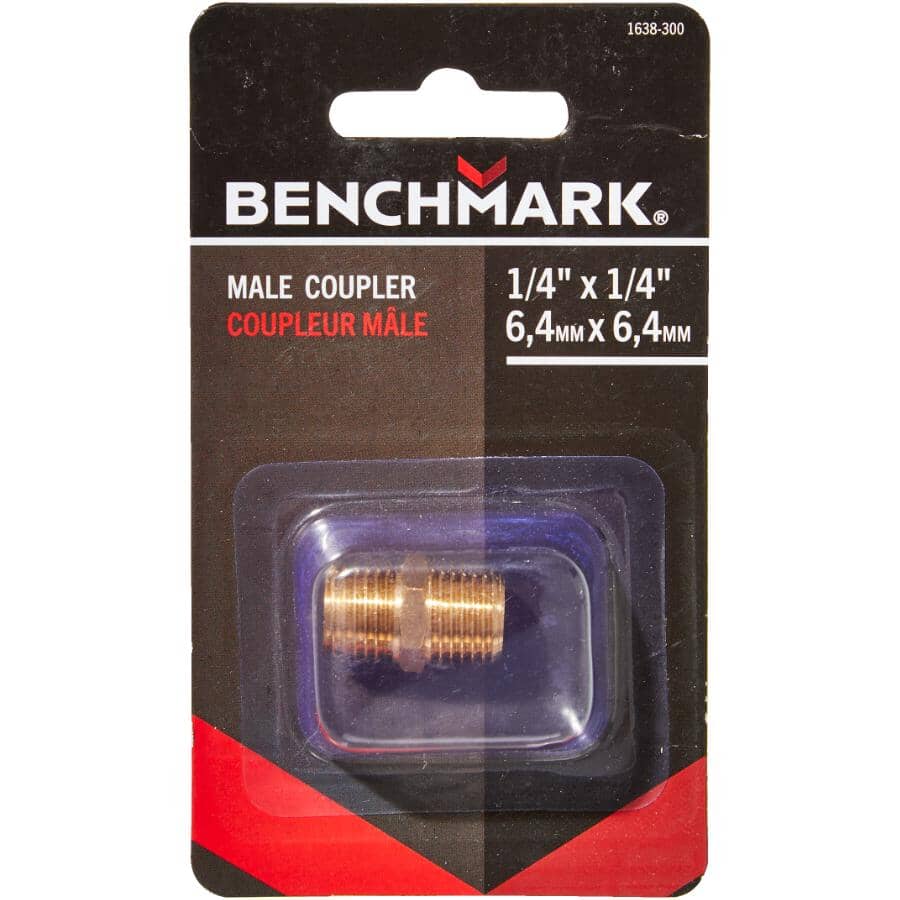 BENCHMARK 1/4" x 1/4" Male National Pipe Thread Coupler | Home Hardware