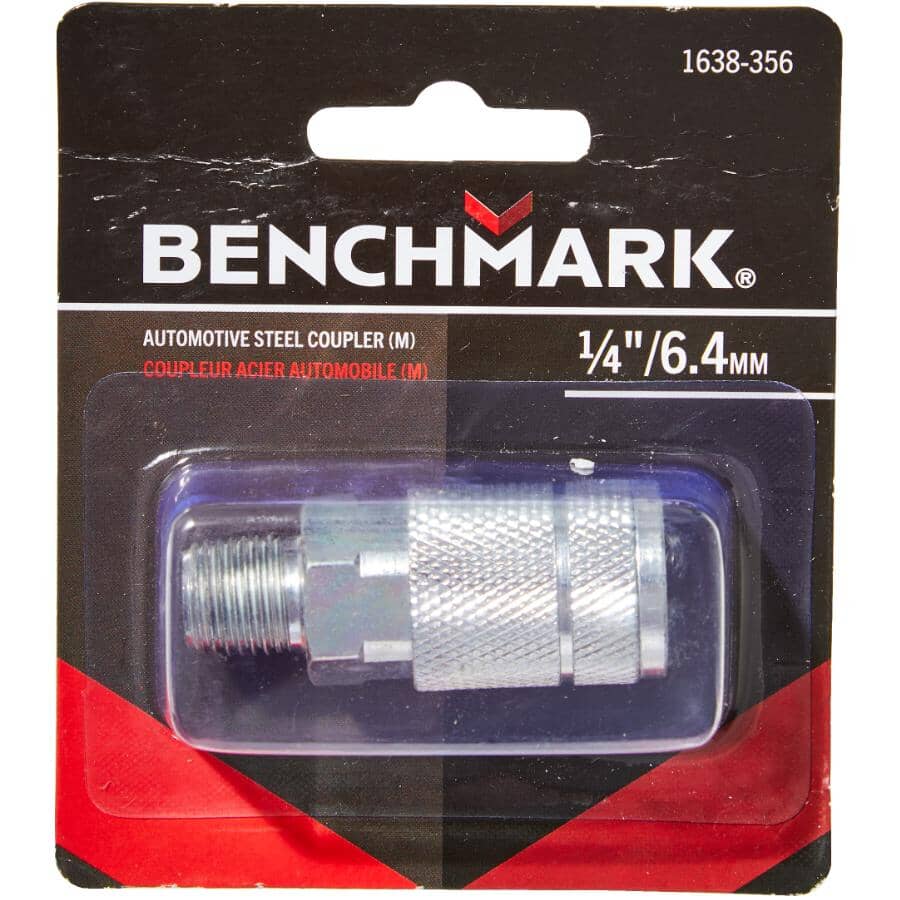 BENCHMARK 1/4" Male National Pipe Thread Steel Auto Coupler | Home Hardware