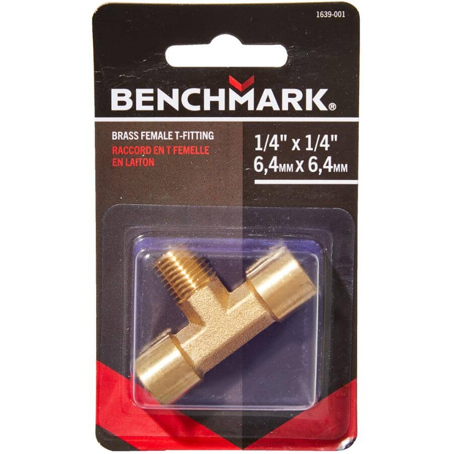 BENCHMARK 1/4" Female National Pipe Thread Tee Fitting | Home Hardware
