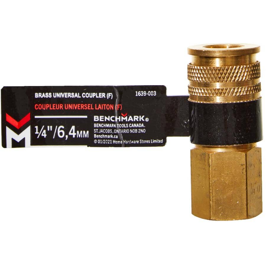 BENCHMARK 1/4" Female National Pipe Thread Universal Coupler | Home ...