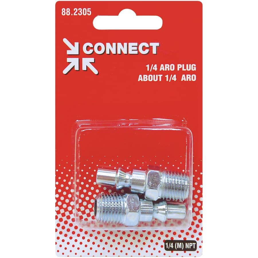 Connect 2 Pack 1/4" Male National Pipe Thread Coupler Plugs | Home Hardware