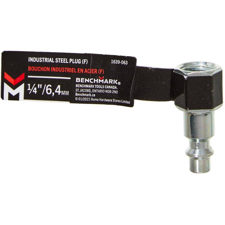 BENCHMARK 1/4" Industrial Steel Female National Pipe Thread Plug | Home ...