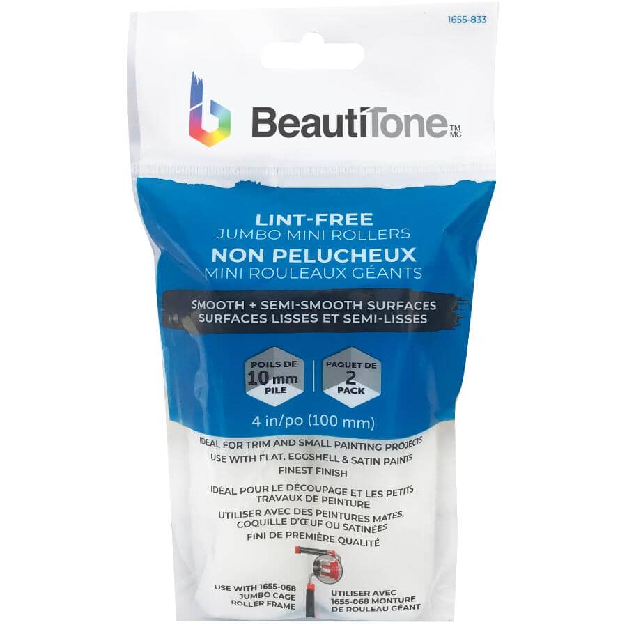 BEAUTITONE Mini couvre-manchons géants pour rouleau non pelucheux tissé ...