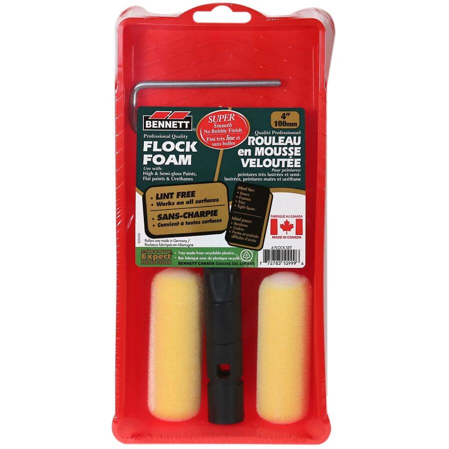 BENNETT Lint Free Mini Flock Foam Paint Roller Kit | Home Hardware