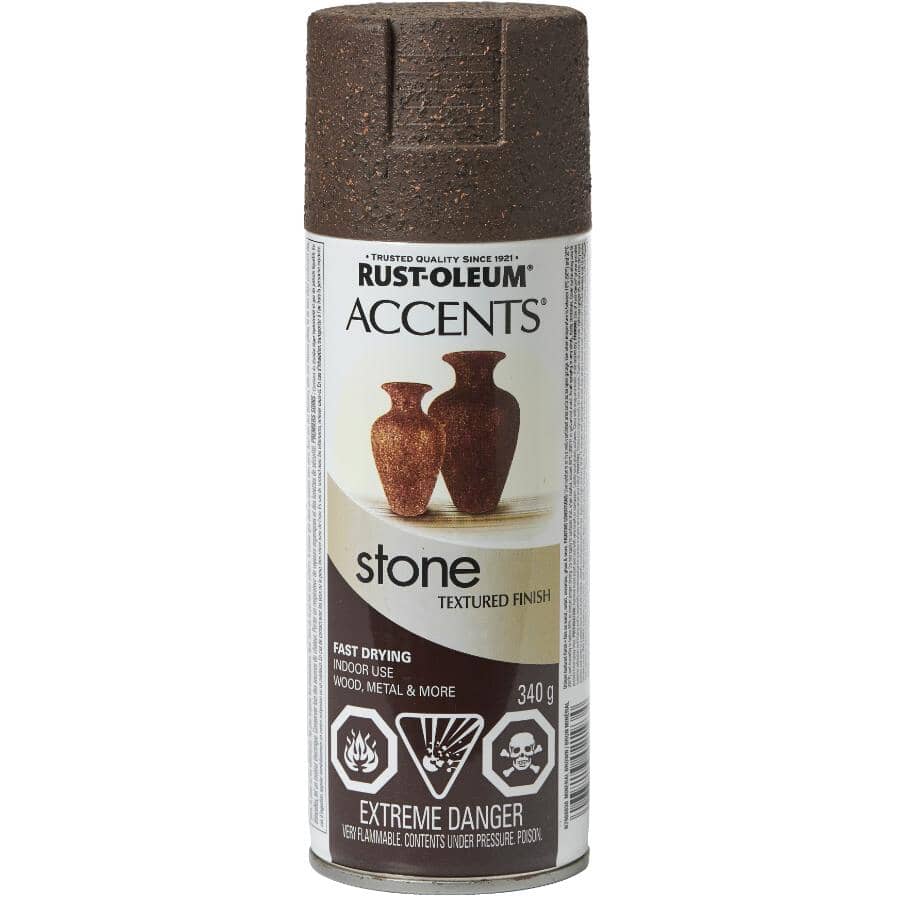 Rust-Oleum 340g Mineral Brown Stone Textured Indoor Solvent Paint ...