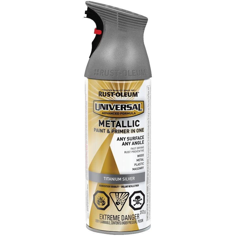 RUST-OLEUM Universal Metallic Spray Paint & Primer | Home Hardware