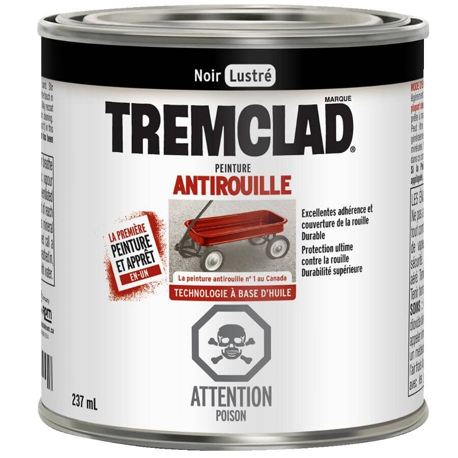 TREMCLAD Rust Paint - Gloss Black, 237 ml | Home Hardware