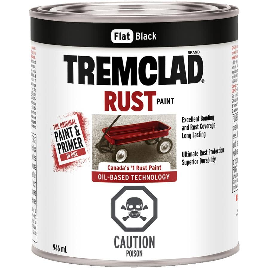 TREMCLAD Rust Paint - Flat Black, 946 ml | Home Hardware