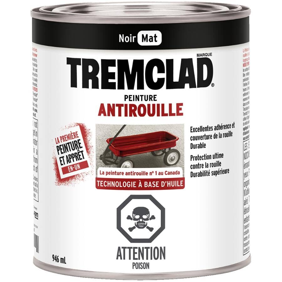 TREMCLAD Rust Paint - Flat Black, 946 ml | Home Hardware