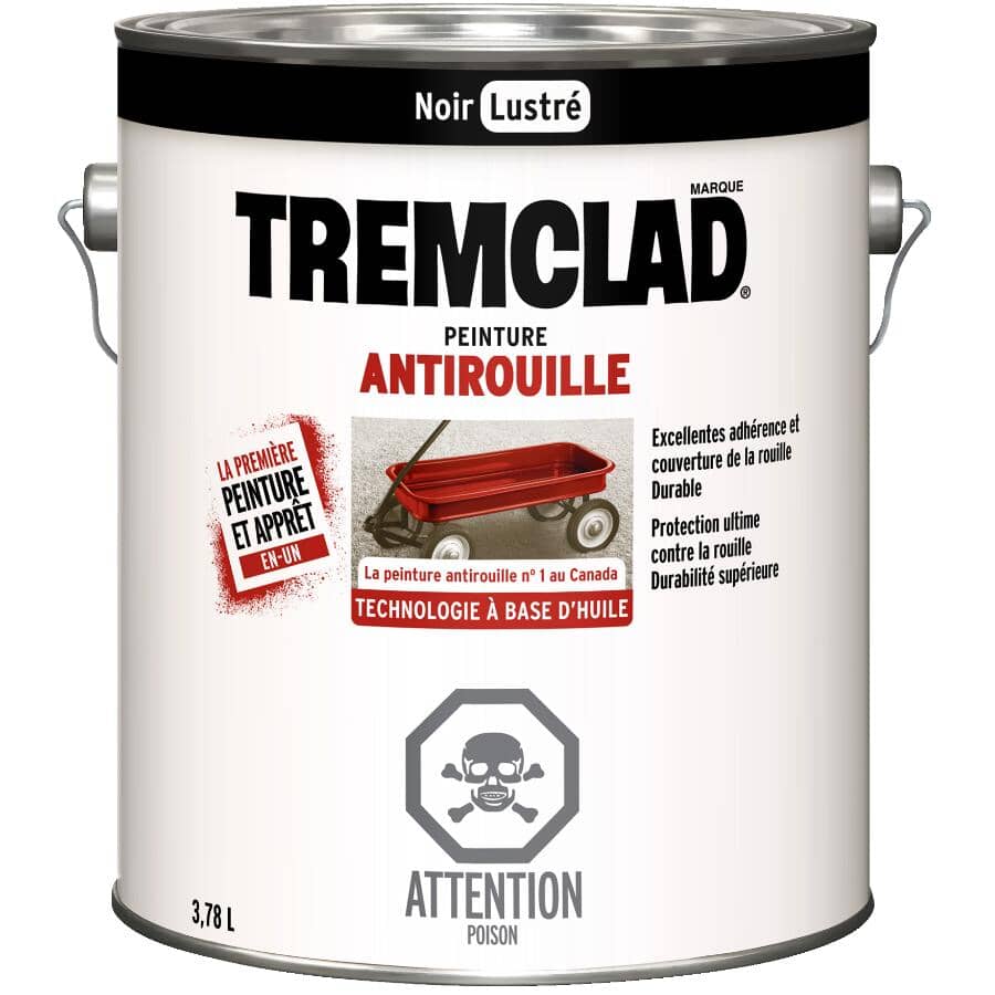 TREMCLAD Rust Paint - Gloss Black, 3.78 L | Home Hardware