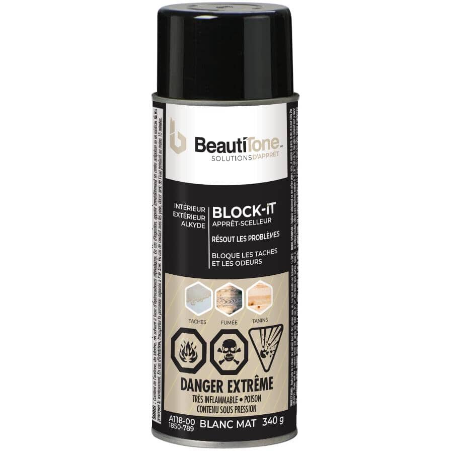 BEAUTITONE Interior / Exterior Alkyd Block It Primer Spray | Home Hardware