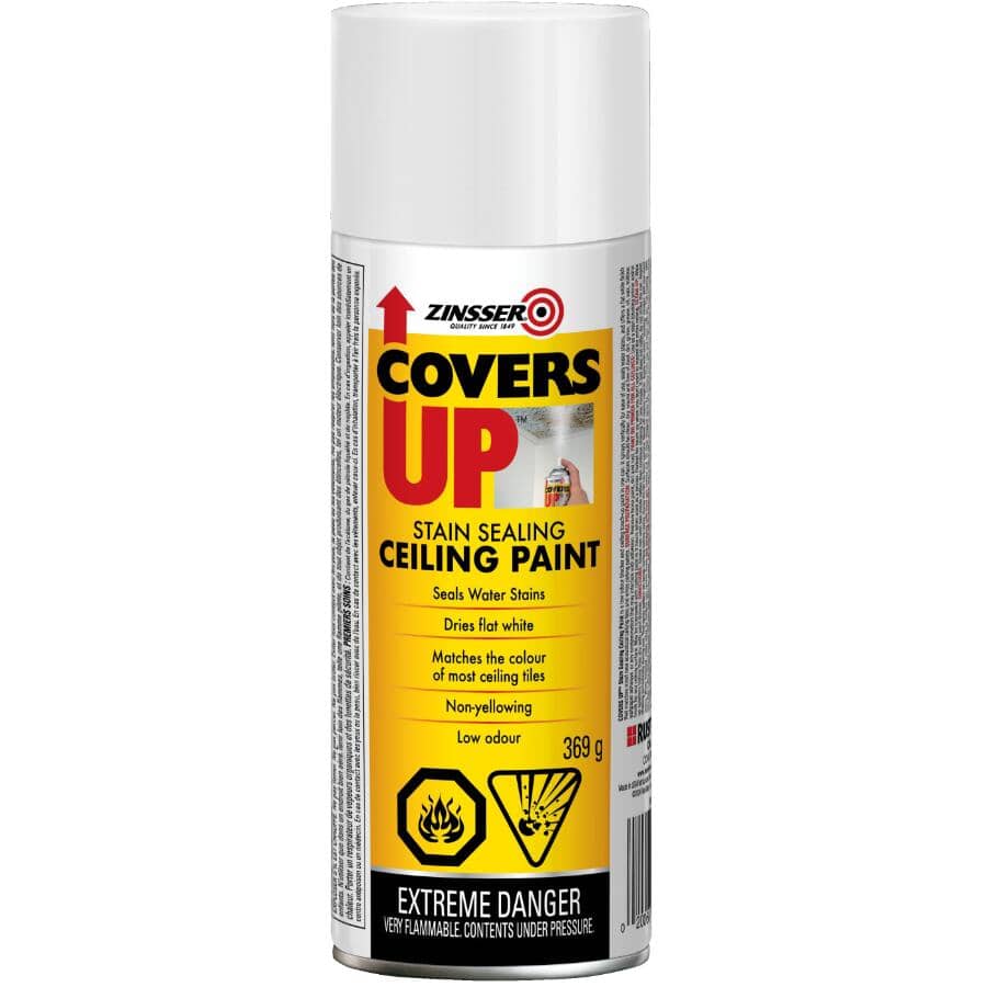 ZINSSER Covers Up Stain Sealing Ceiling Alkyd Primer Spray | Home Hardware