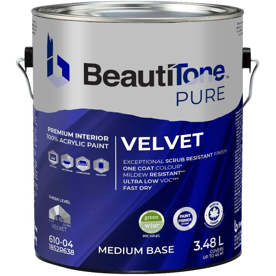 BEAUTITONE PURE Premium Interior Latex Velvet Paint & Primer | Home ...