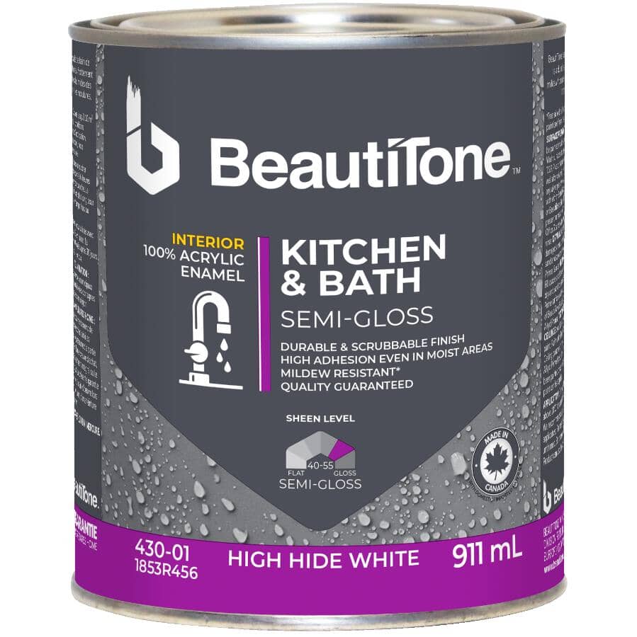 BEAUTITONE Interior Acrylic Latex Semi Gloss Kitchen & Bath Paint ...