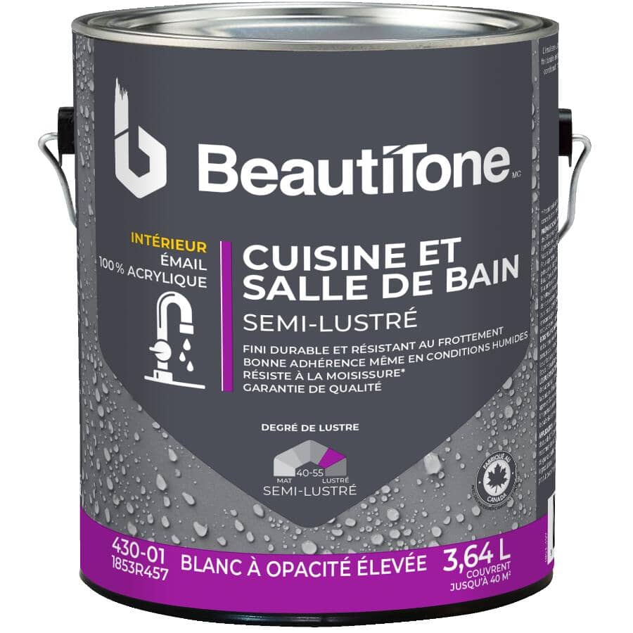 BEAUTITONE Interior Acrylic Latex Semi Gloss Kitchen & Bath Paint ...