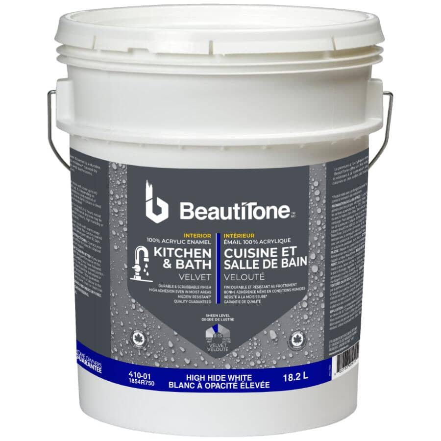 BEAUTITONE Interior Acrylic Latex Velvet Kitchen & Bath Paint | Home ...