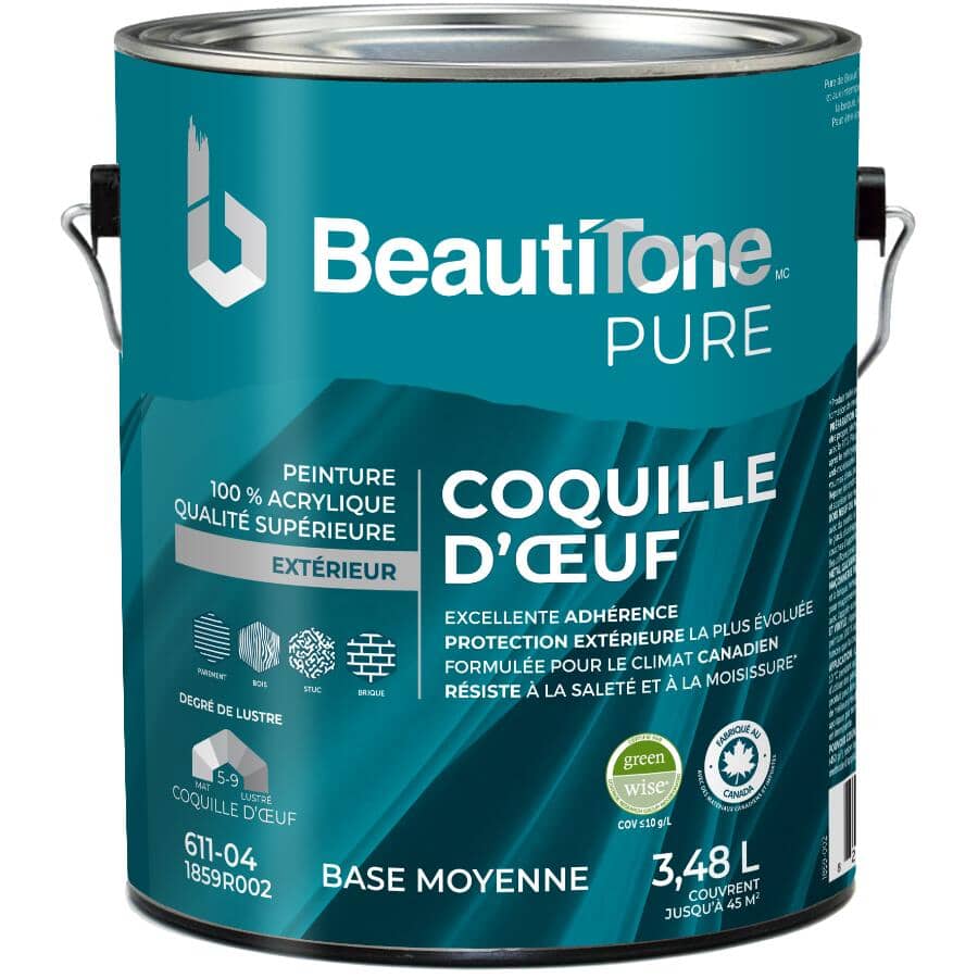 BEAUTITONE PURE 100% Acrylic Premium Exterior Eggshell Paint | Home ...
