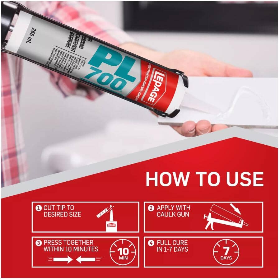 LEPAGE PL 700 Tub Surround Construction Adhesive | Home Hardware