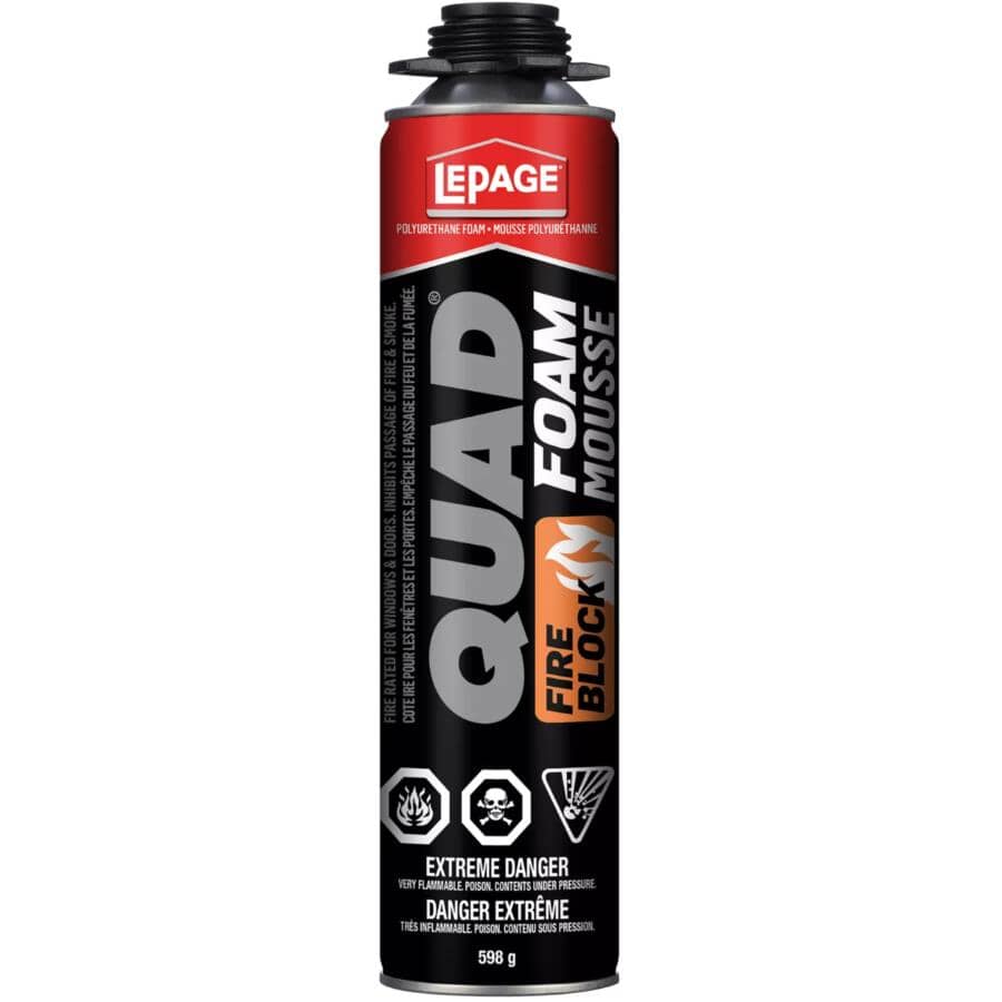 QUAD Fire Block Spray Foam - 598 g | Home Hardware