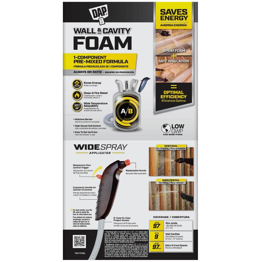 DAP Wall & Cavity GWP Foam Sealant with Wide Spray Applicator | Home ...