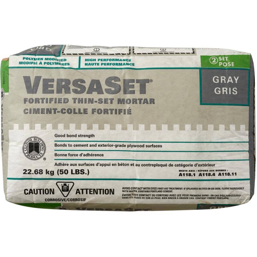 CUSTOM BUILDING PRODUCTS VersaSet Fortified Thinset Tile Mortar | Home ...