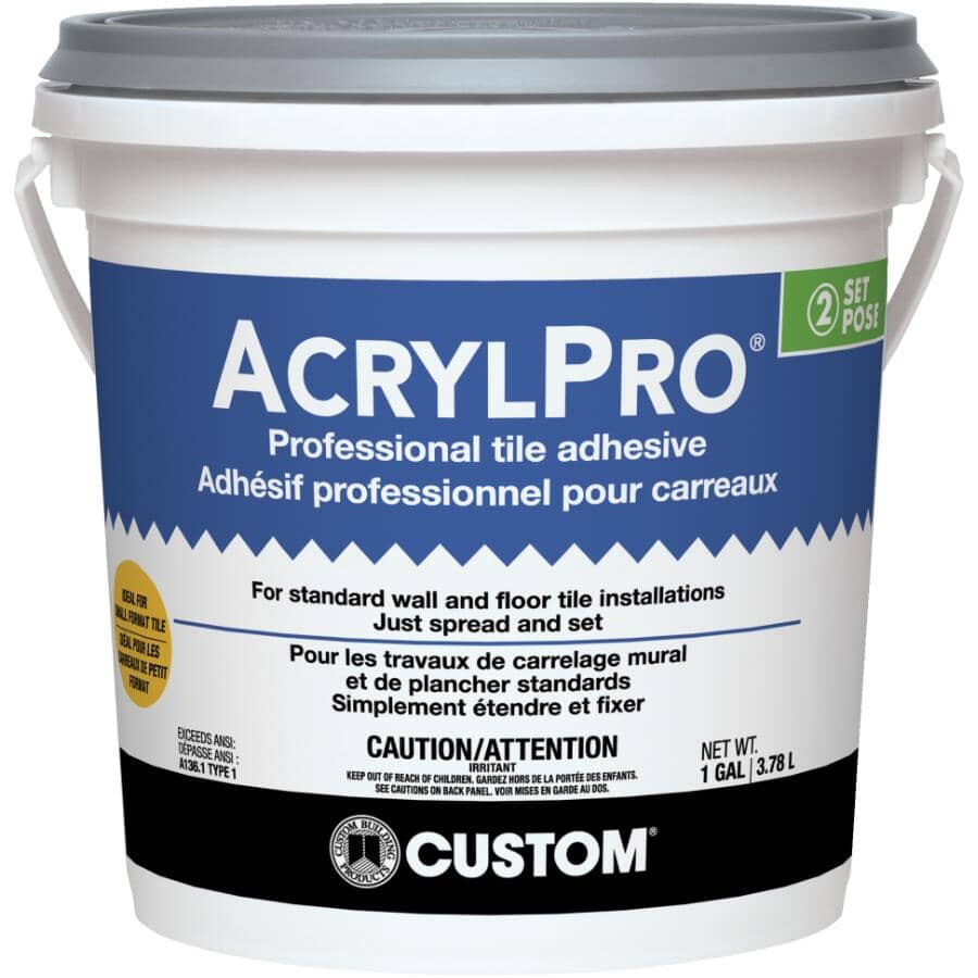 CUSTOM BUILDING PRODUCTS AcrylPro Ceramic Tile Adhesive | Home Hardware