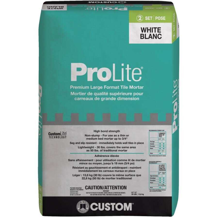 CUSTOM BUILDING PRODUCTS Prolite High Bond Strength Tile Mortar | Home ...