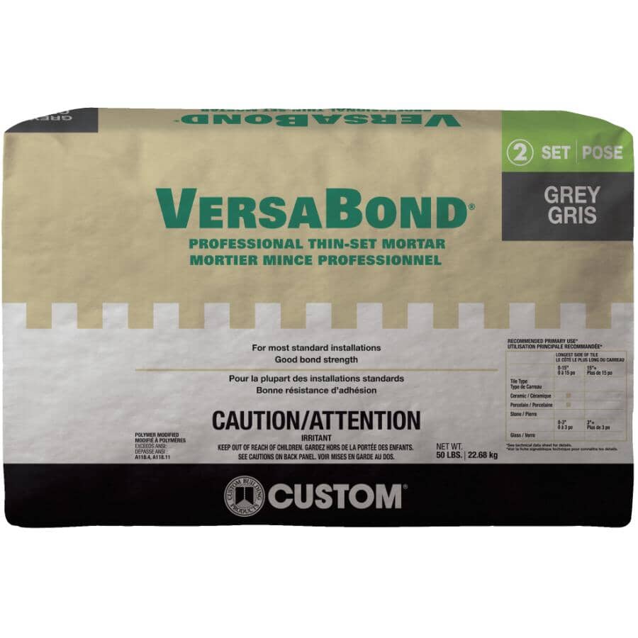 CUSTOM BUILDING PRODUCTS VersaBond Professional Thinset Tile Mortar ...