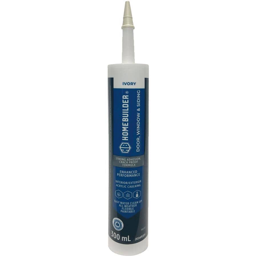 HOME BUILDER Calfeutrant acrylique pour portes, fenêtres et parements ...