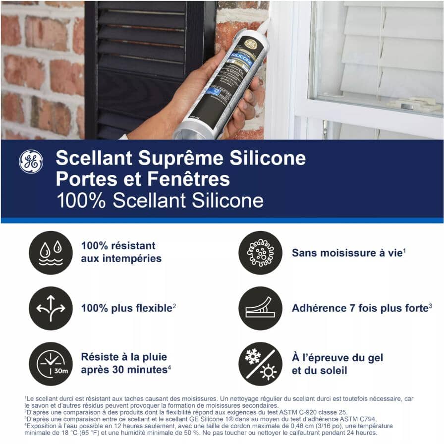 GE Supreme Window & Door Silicone Sealant | Home Hardware