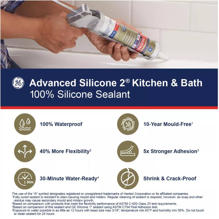 GE Advanced Kitchen & Bath Silicone II Sealant | Home Hardware
