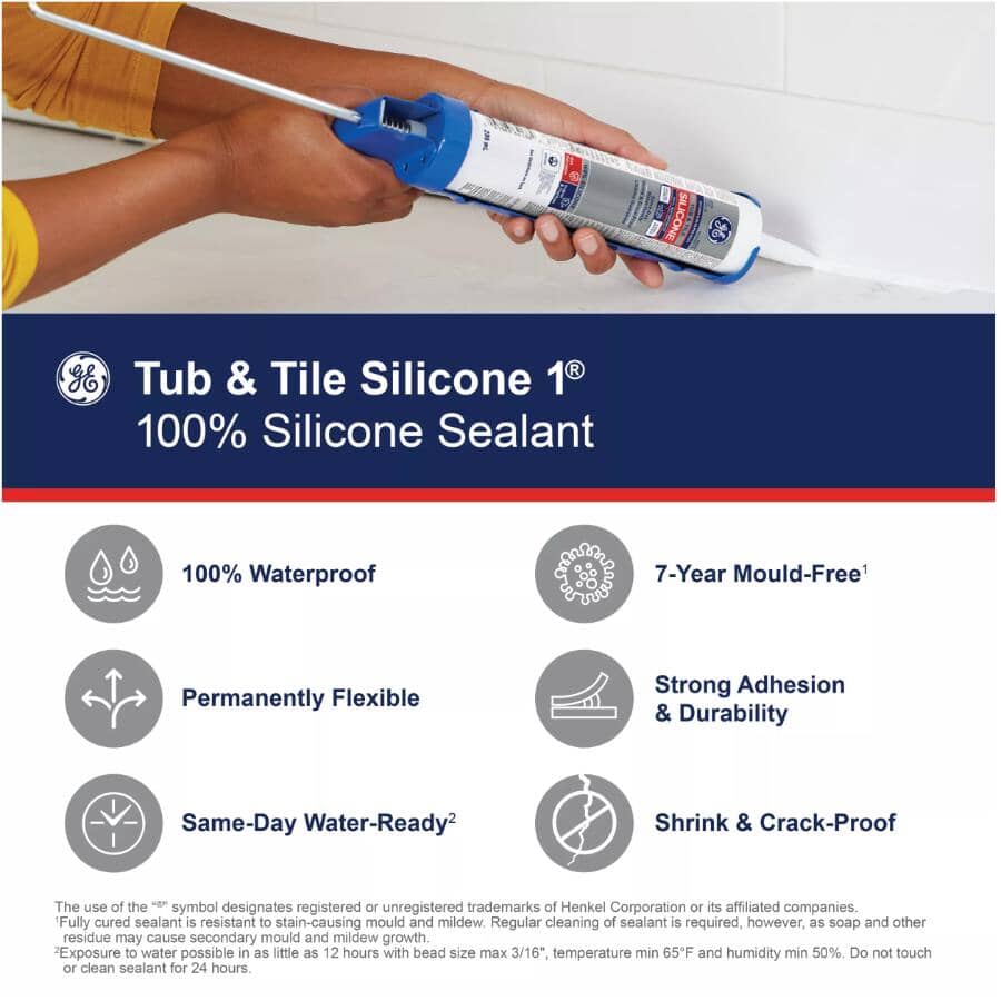 GE Tub & Tile Silicone Sealant | Home Hardware