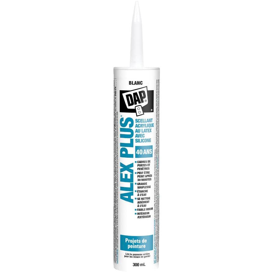 DAP Alex Plus Acrylic Latex Caulk Plus Silicone | Home Hardware